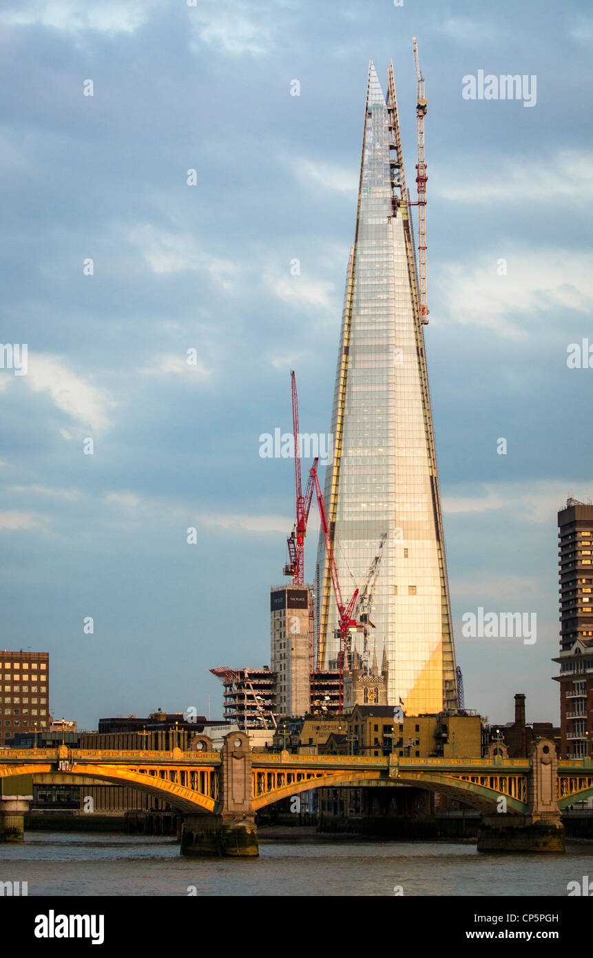London Shard cityscape skyline bridge Stock Photo - Alamy