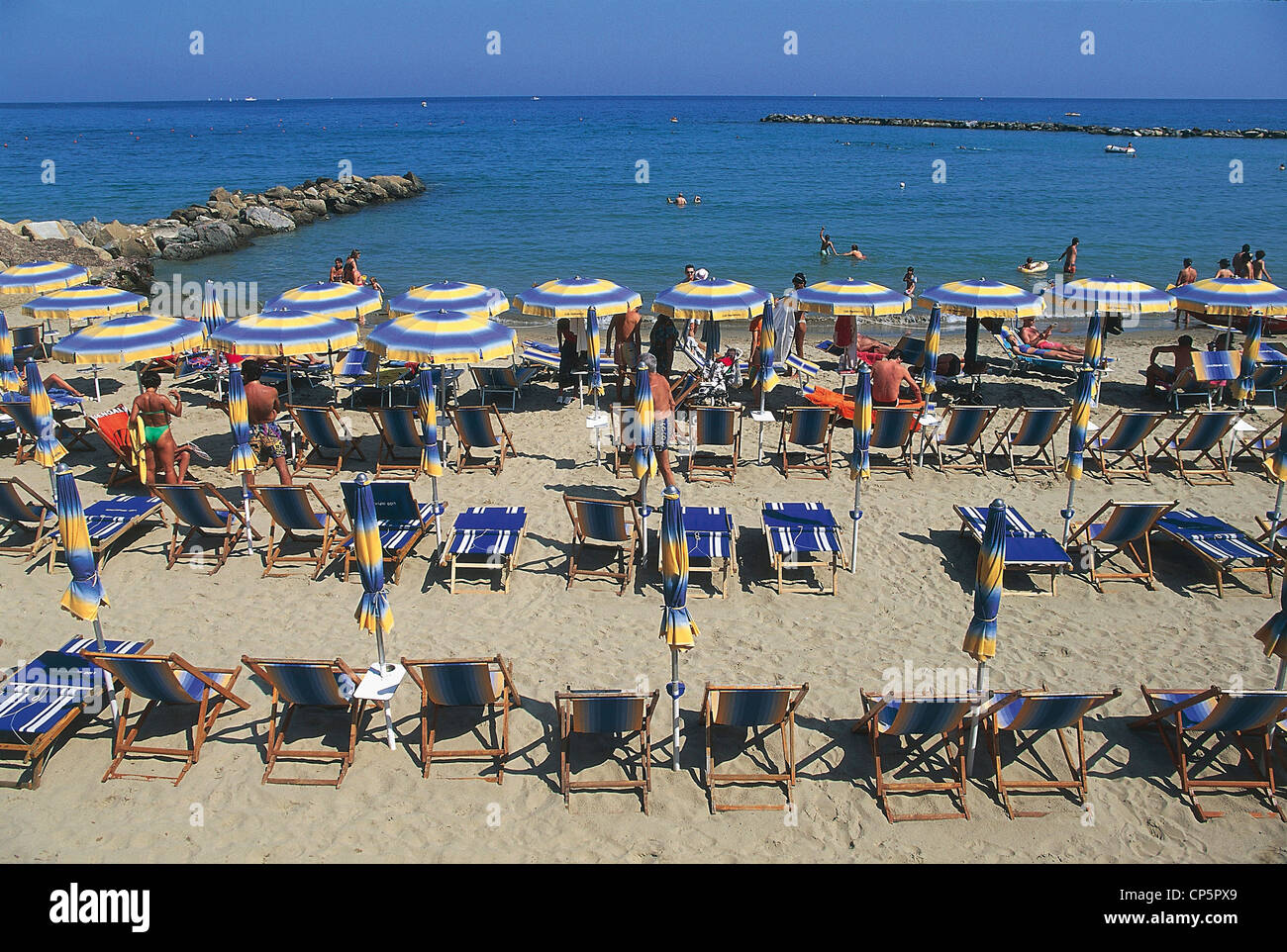 Liguria - Riviera di Ponente - San Remo beach Stock Photo - Alamy
