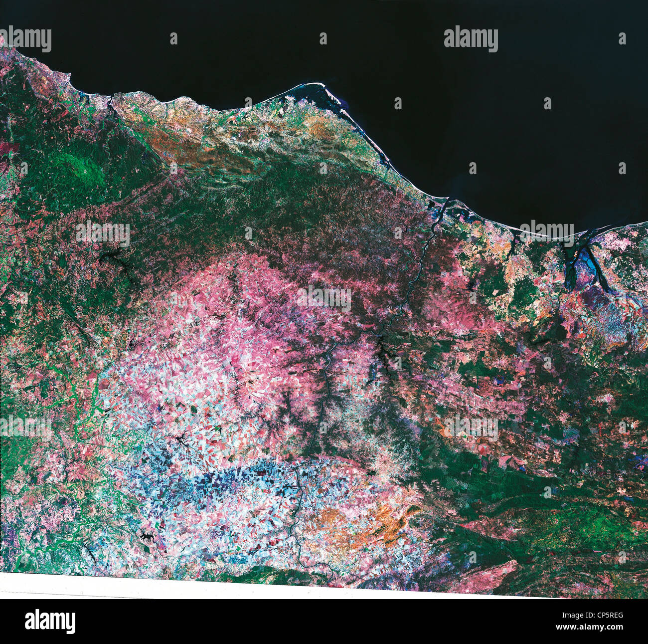 Portugal - View from satellite Stock Photo - Alamy