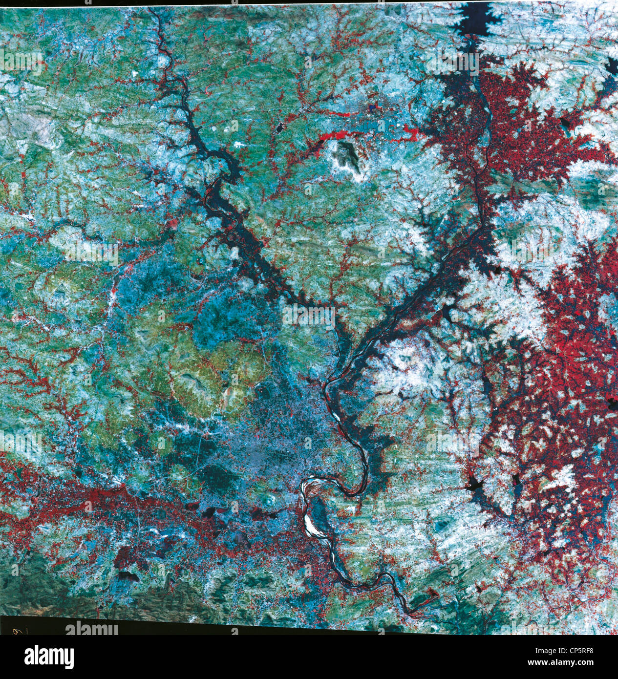 India - Mysore. View from satellite Stock Photo - Alamy