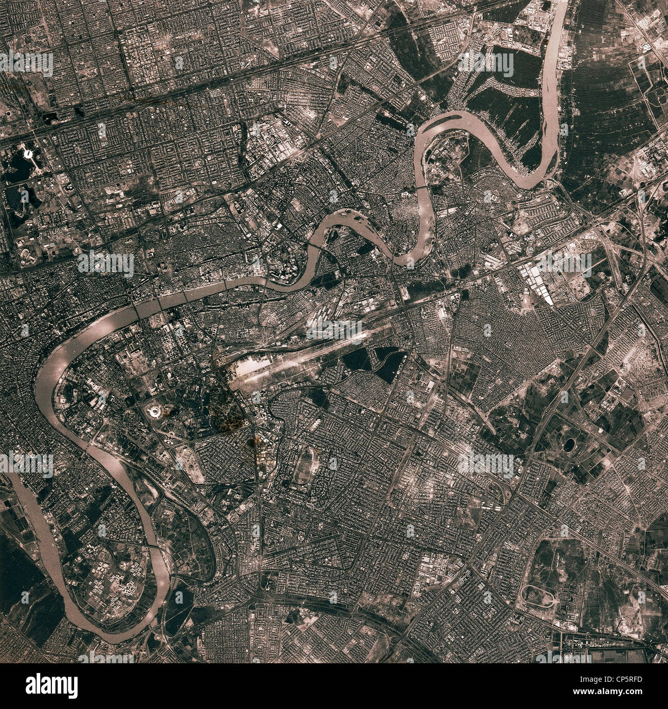 Iraq - Baghdad. View from satellite Stock Photo - Alamy