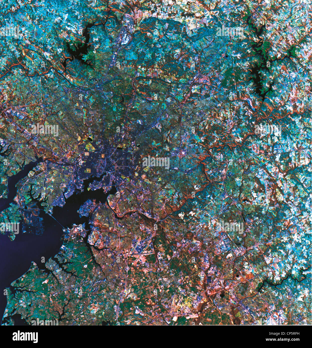 USA - Maryland - Baltimore. View from satellite Stock Photo - Alamy