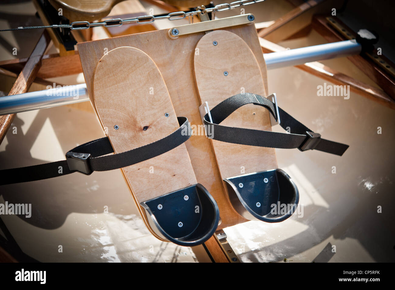Detail of rowboat footrest Stock Photo - Alamy