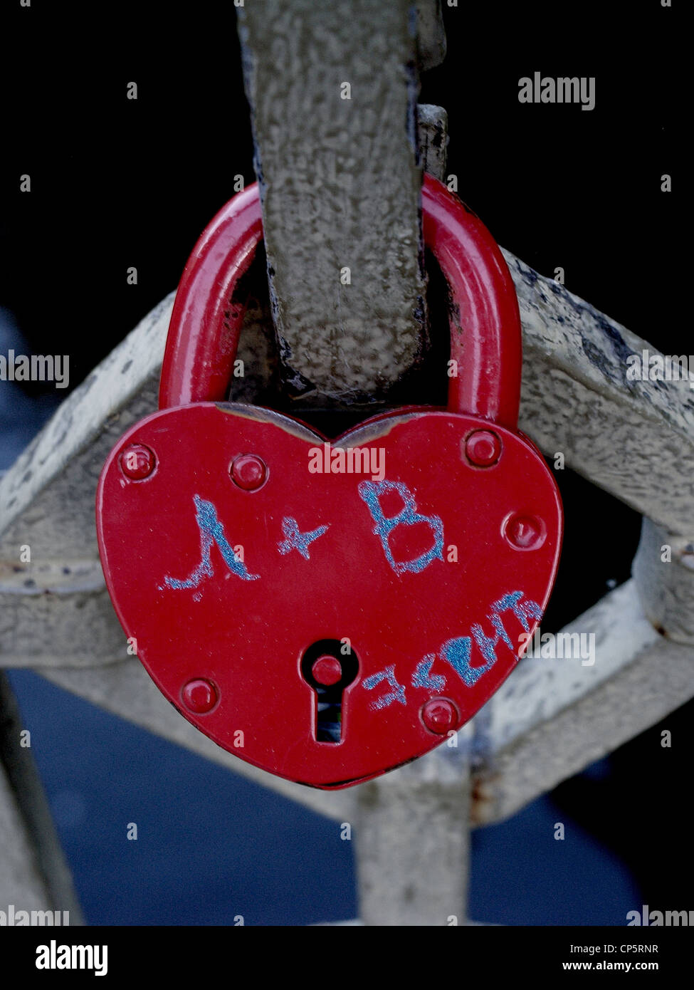 Heart shaped love lock Stock Photo - Alamy