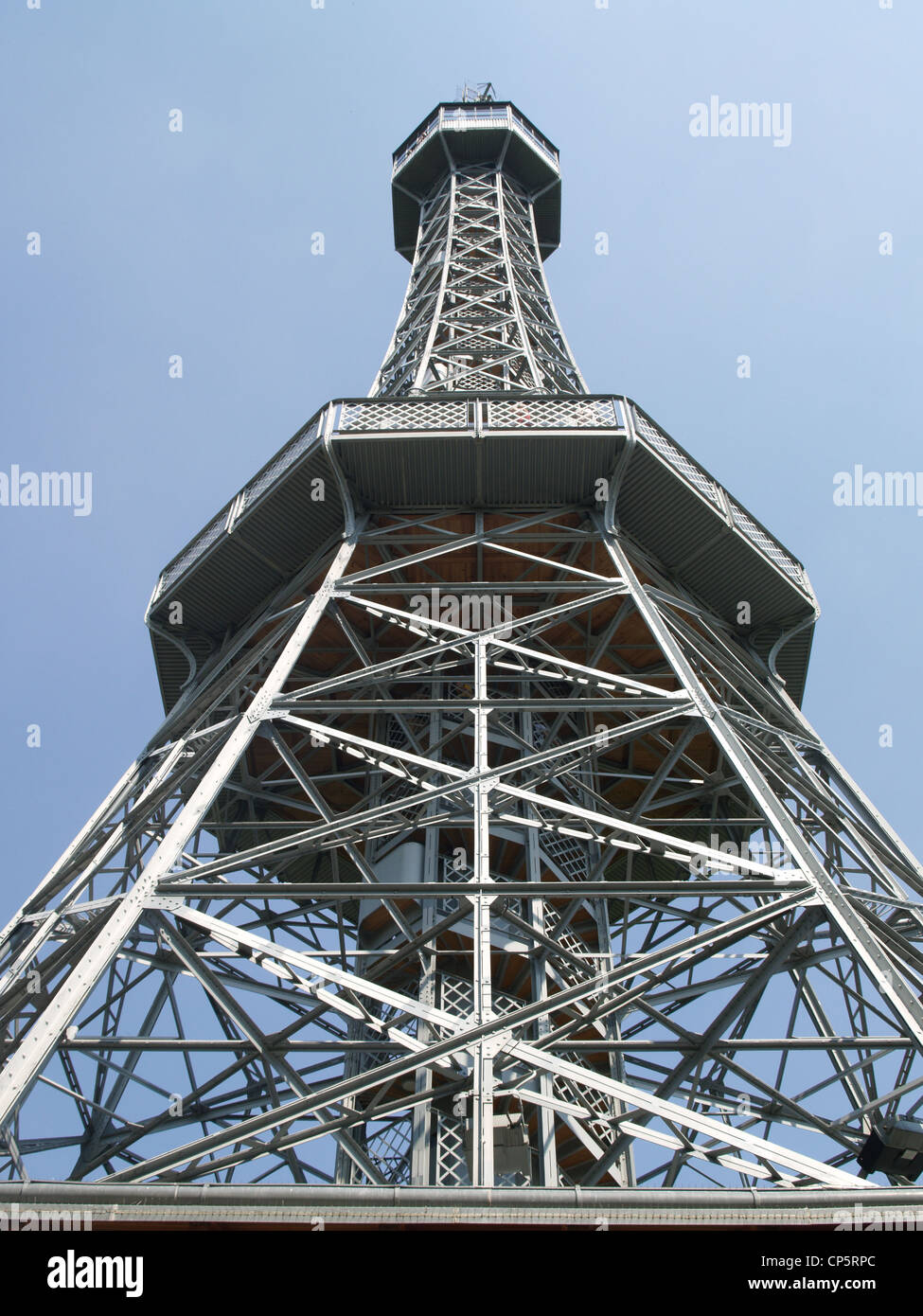 Petrin hill observation tower of Prague Stock Photo - Alamy