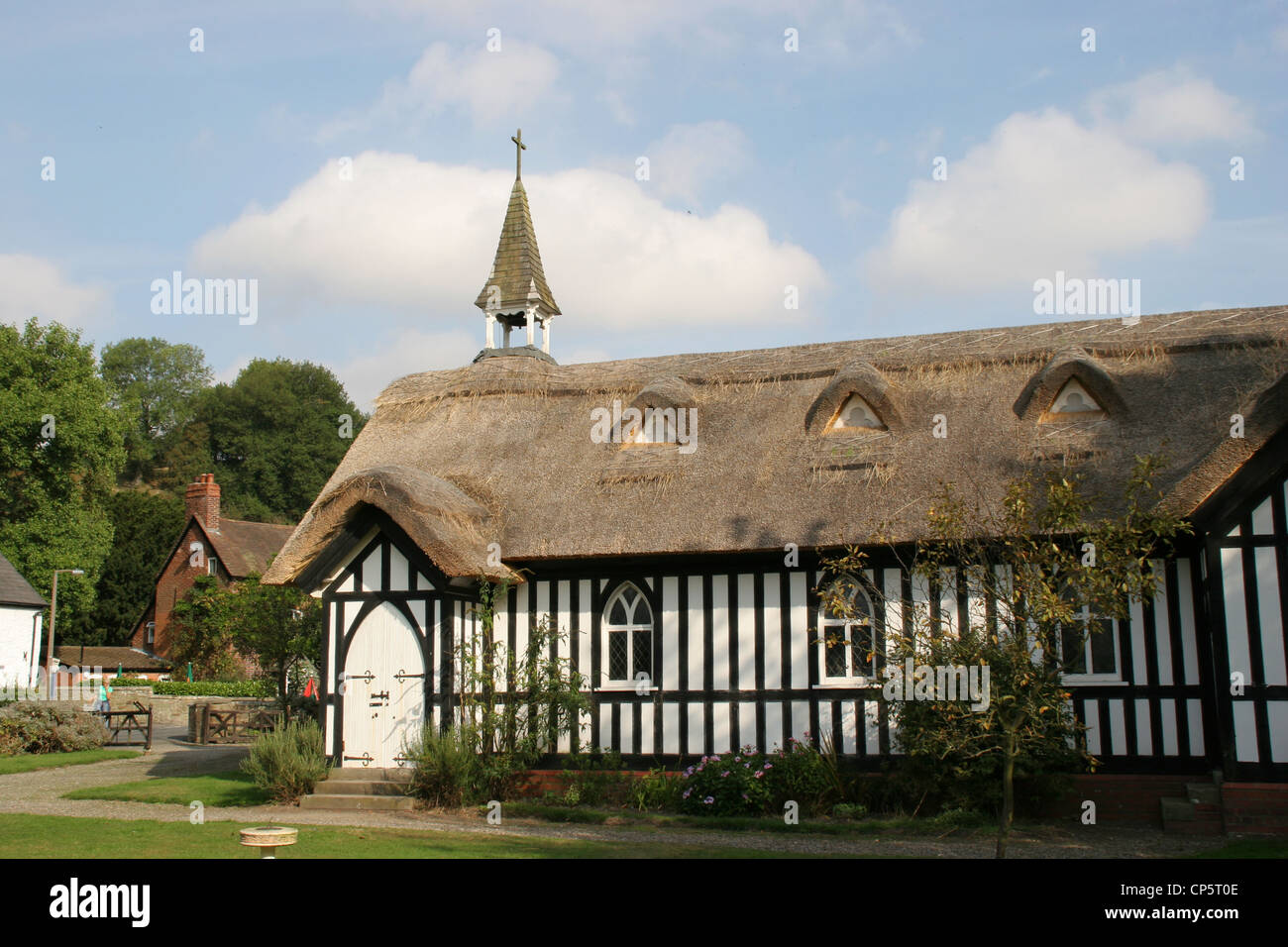 Thatched church Little Stretton Shropshire England UK Stock Photo - Alamy