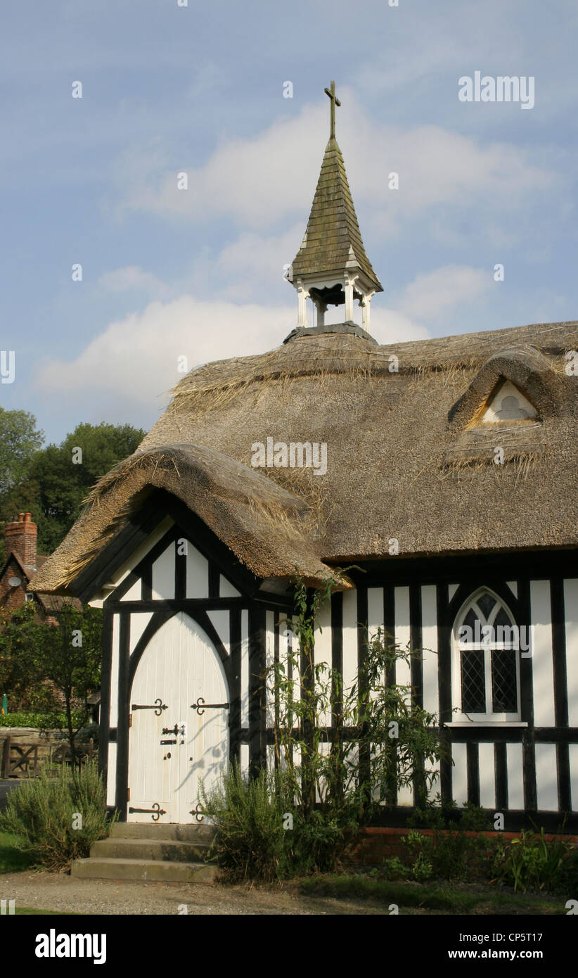 Thatched church Little Stretton Shropshire England UK Stock Photo - Alamy