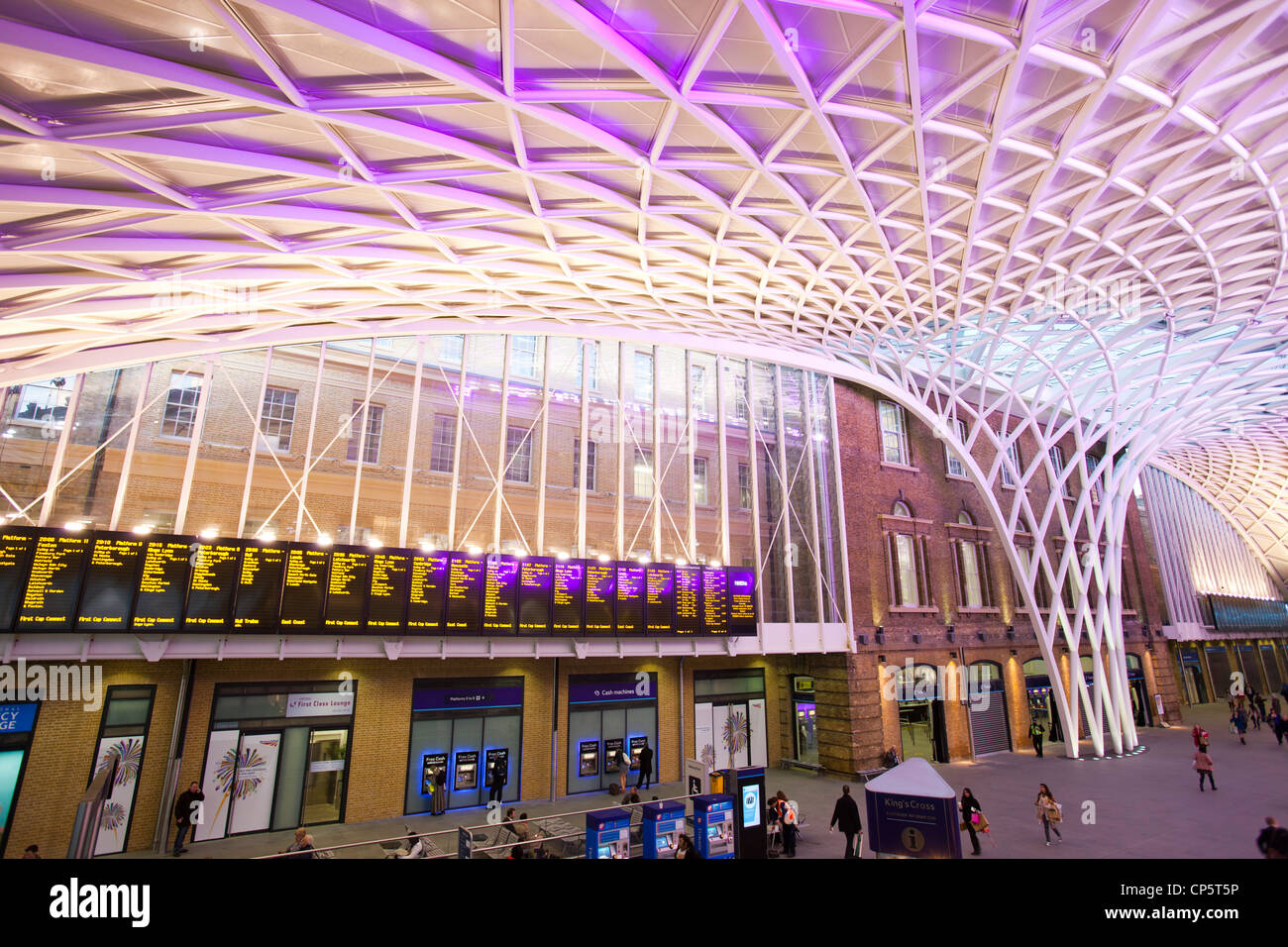 The inside of the newly refurbished Kings Cross railway station, London ...