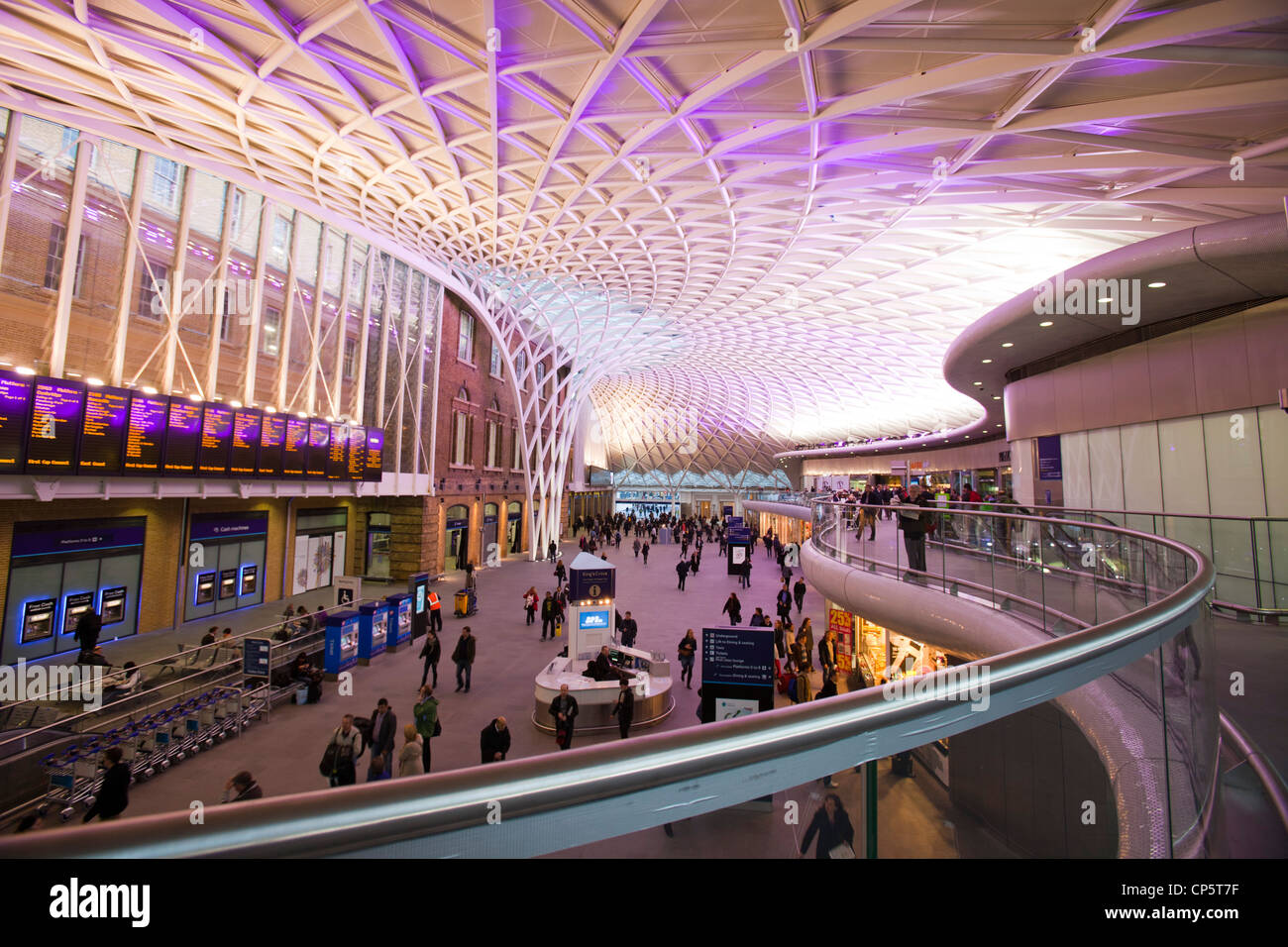 The inside of the newly refurbished Kings Cross railway station, London ...