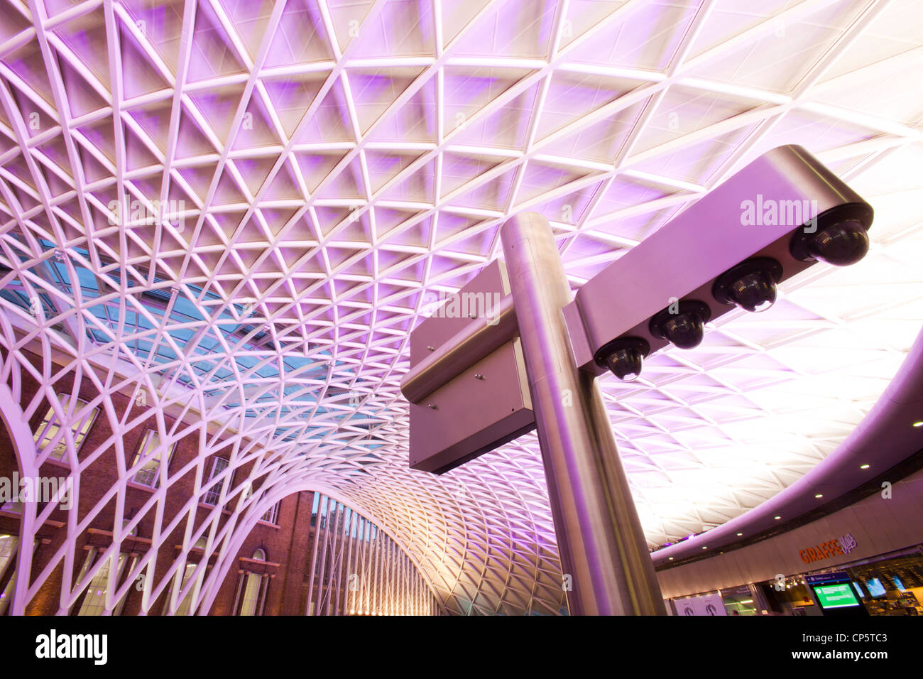The inside of the newly refurbished Kings Cross railway station, London ...