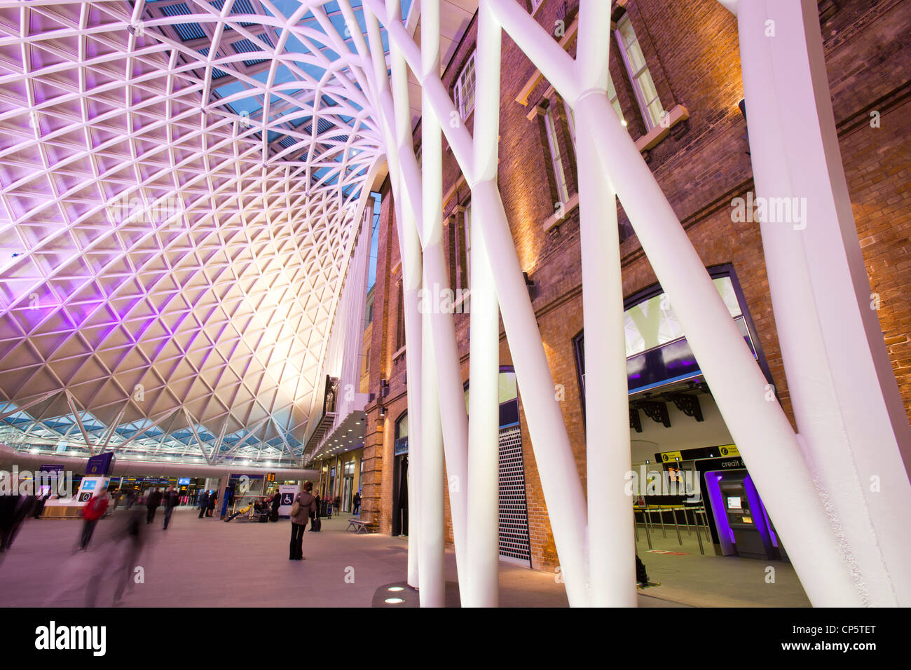 The inside of the newly refurbished Kings Cross railway station, London ...