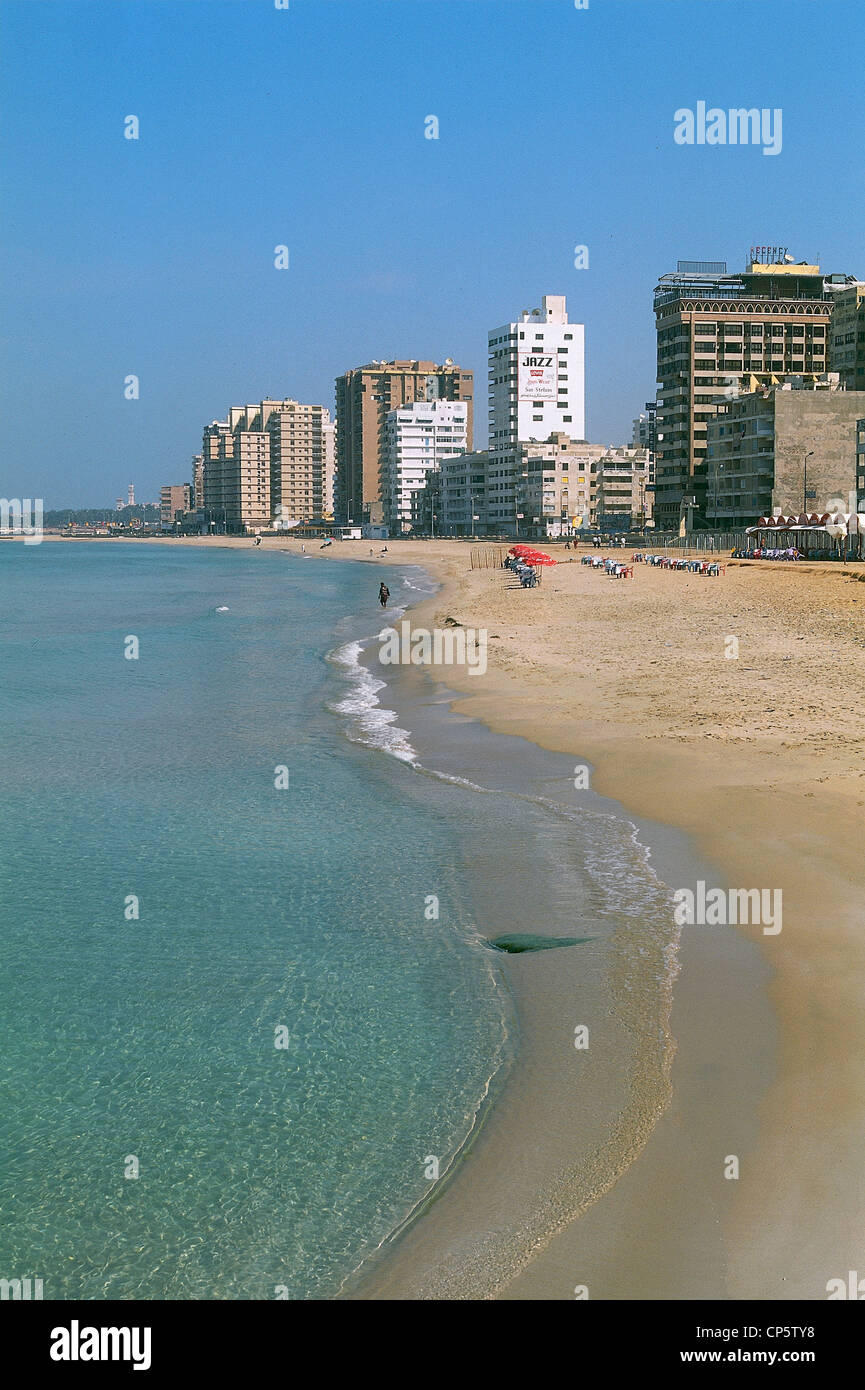 Egypt Alexandria Beach Stock Photo - Alamy