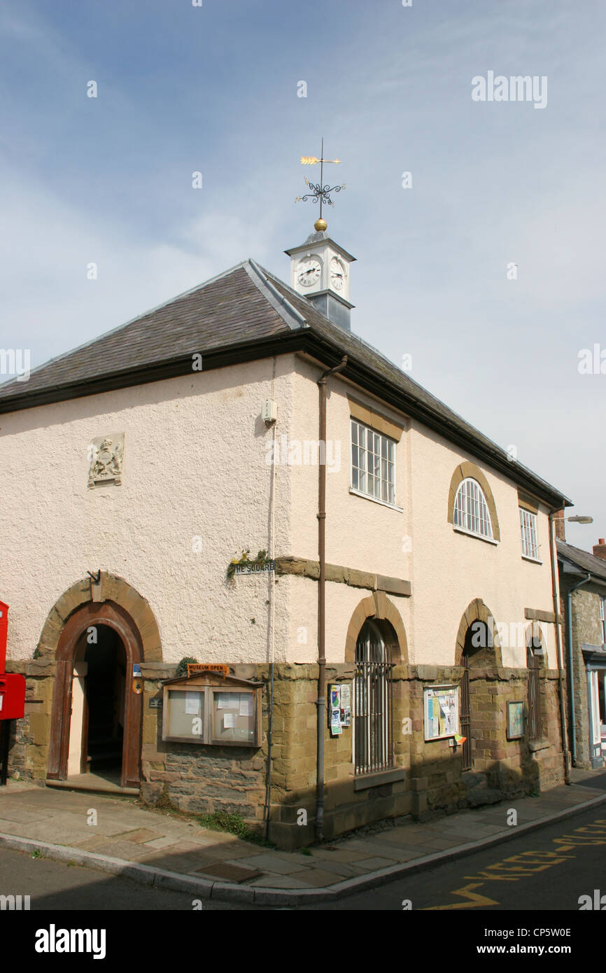 Town Hall and Museum Clun Shropshire England Stock Photo - Alamy