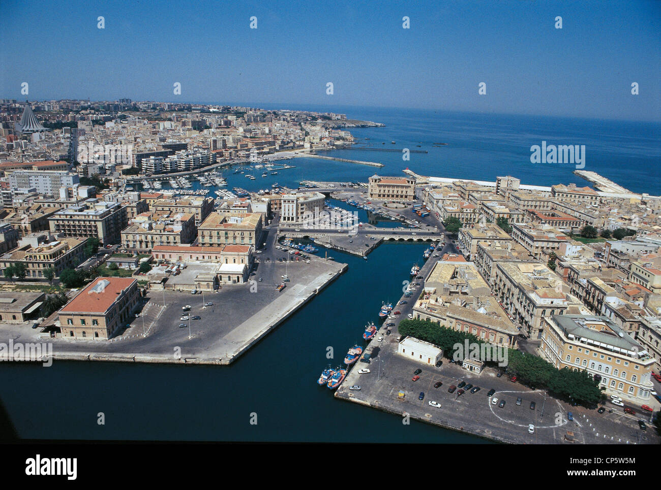 Sicily - Syracuse. Aerial view Stock Photo - Alamy