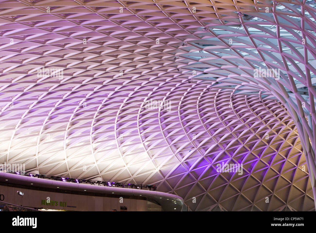 The inside of the newly refurbished Kings Cross railway station, London ...