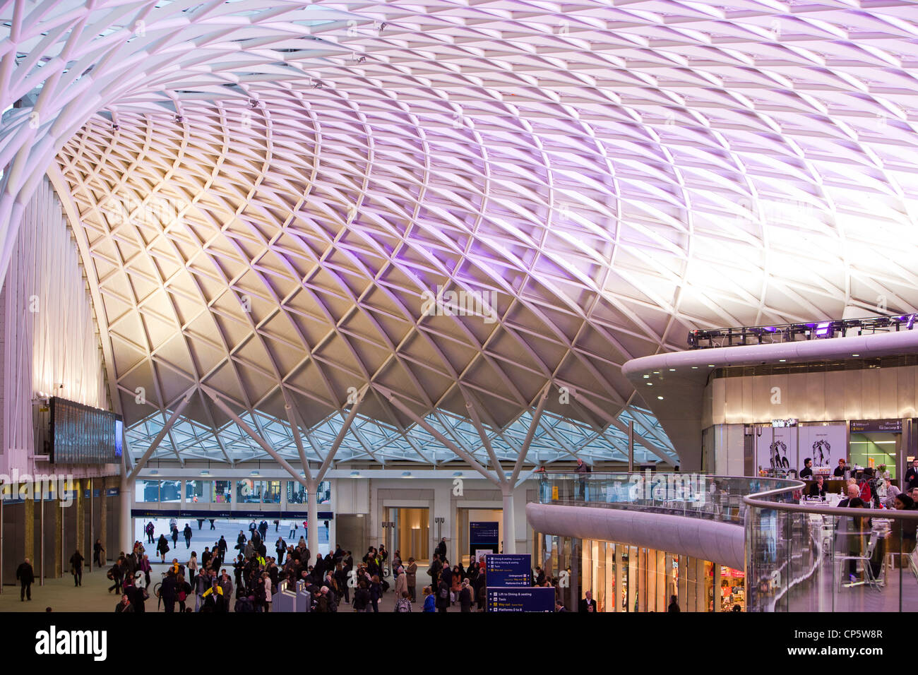 The inside of the newly refurbished Kings Cross railway station, London ...