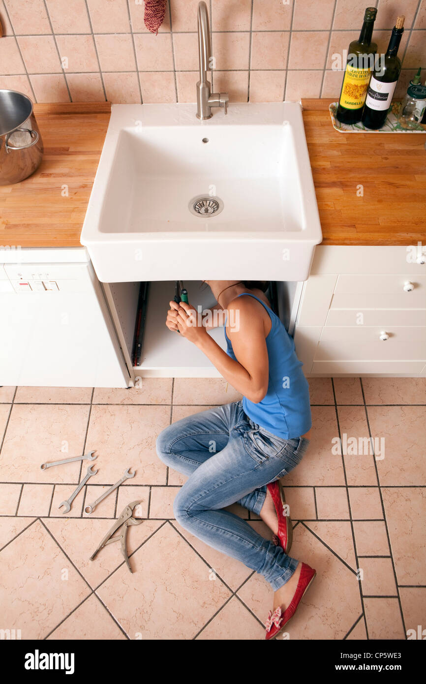 Repair sink hi-res stock photography and images - Alamy
