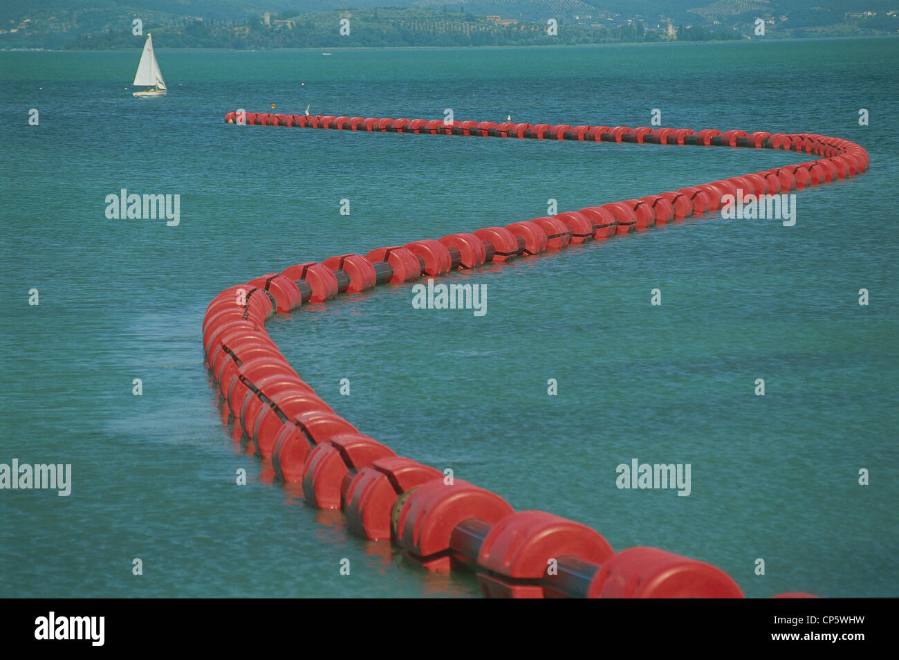 Umbria - Lago Trasimeno - Castiglione del Lago (Pg). Sewer float Stock ...