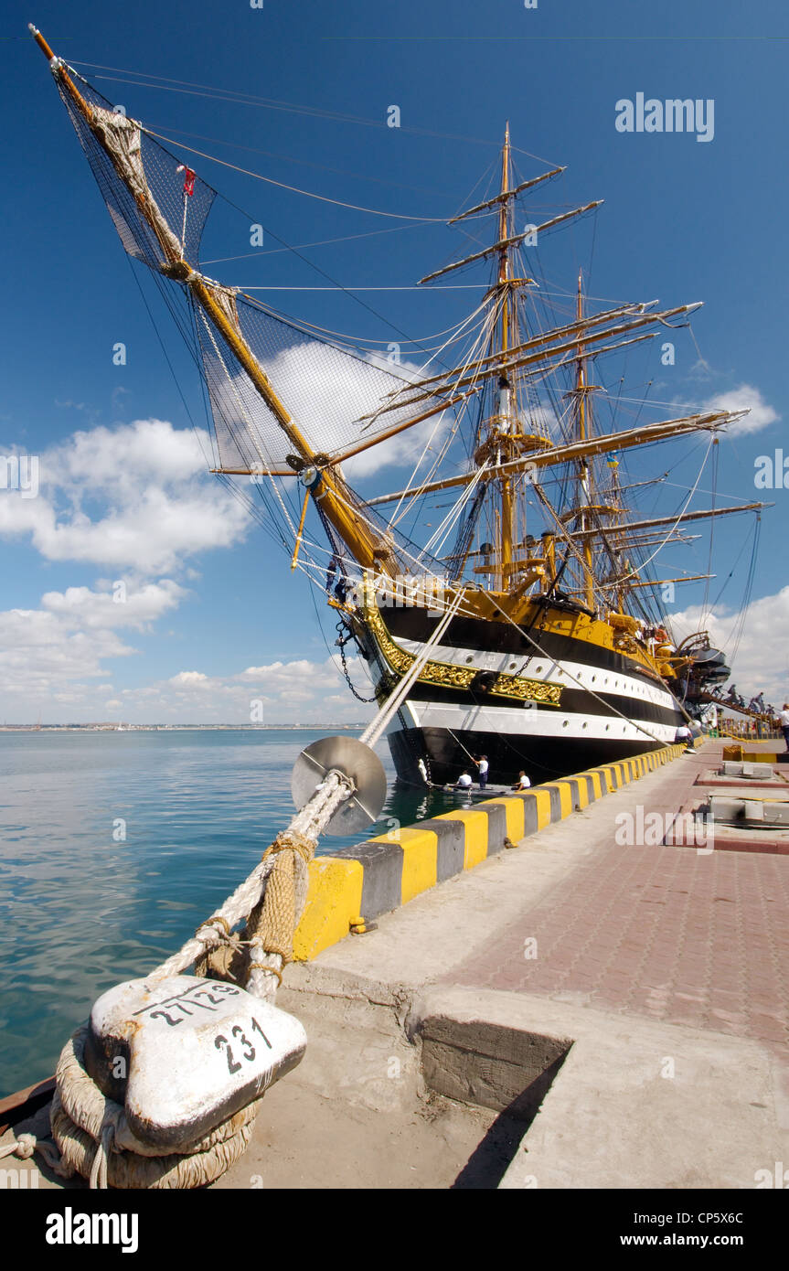The Italian sailing vessel Amerigo Vespucci, port of Odessa, Ukraine ...