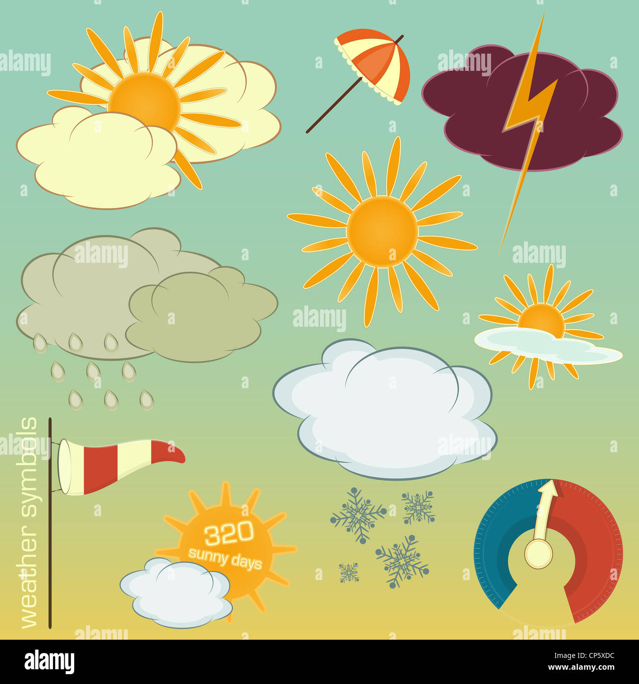 Weather symbols hi-res stock photography and images - Alamy