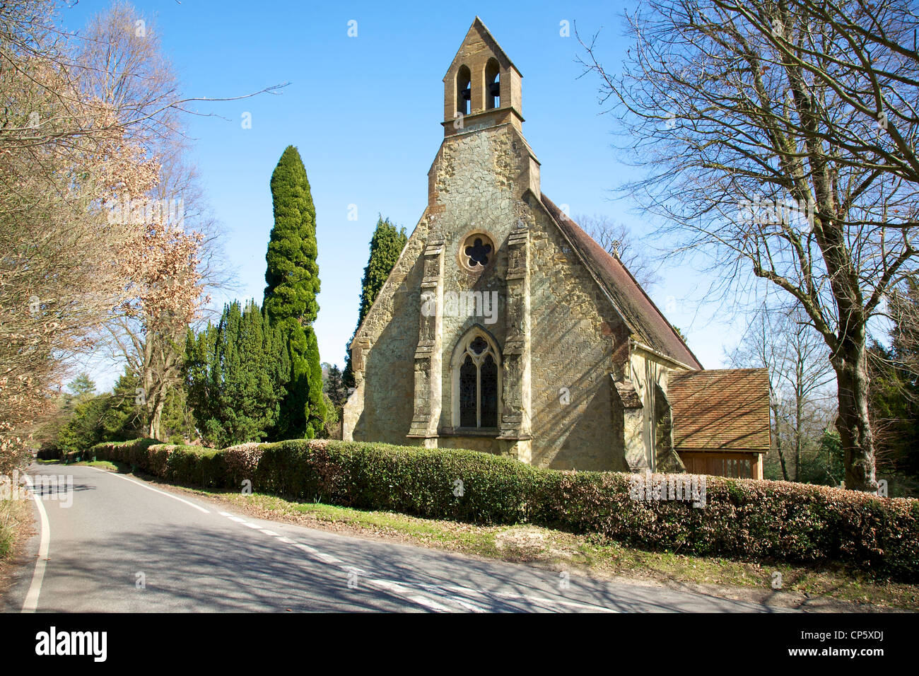 Christ Church Coldharbour Dorking Surrey junction of Abinger Road with ...
