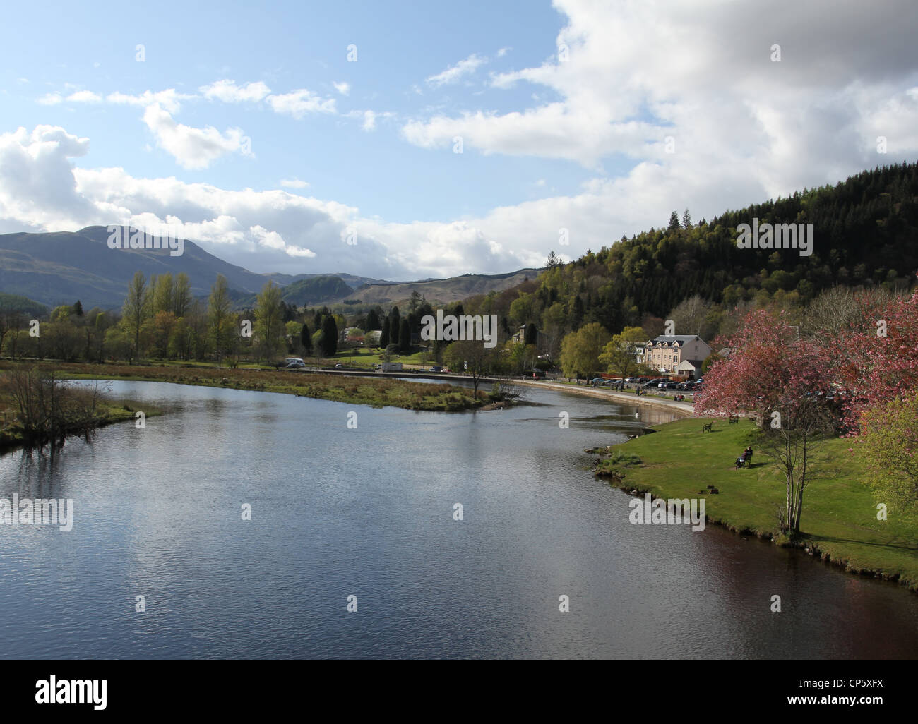 River Teith Callander Scotland April 2012 Stock Photo - Alamy