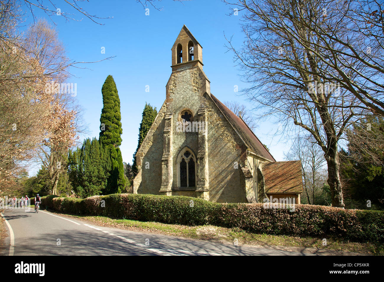 Christ Church Coldharbour Dorking Surrey junction of Abinger Road with ...