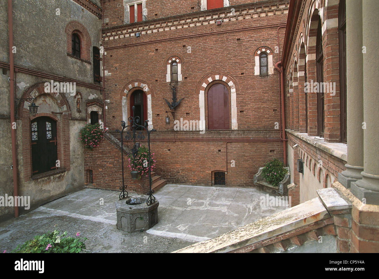 PIEDMONT, XI CENTURY: THE CASTLE OF Camino Monferrato (AL Stock Photo ...