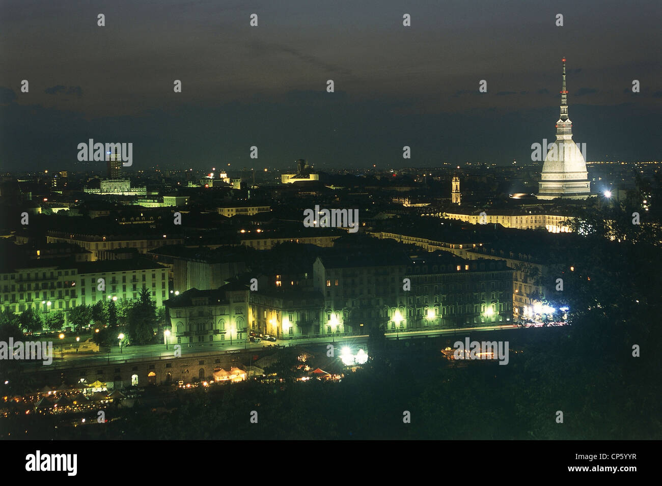 Piedmont - Turin. Night Stock Photo - Alamy