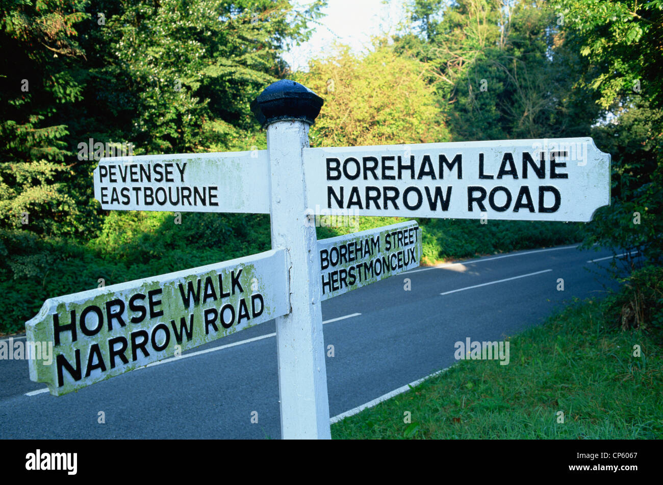 England, Sussex, Signposts Stock Photo - Alamy