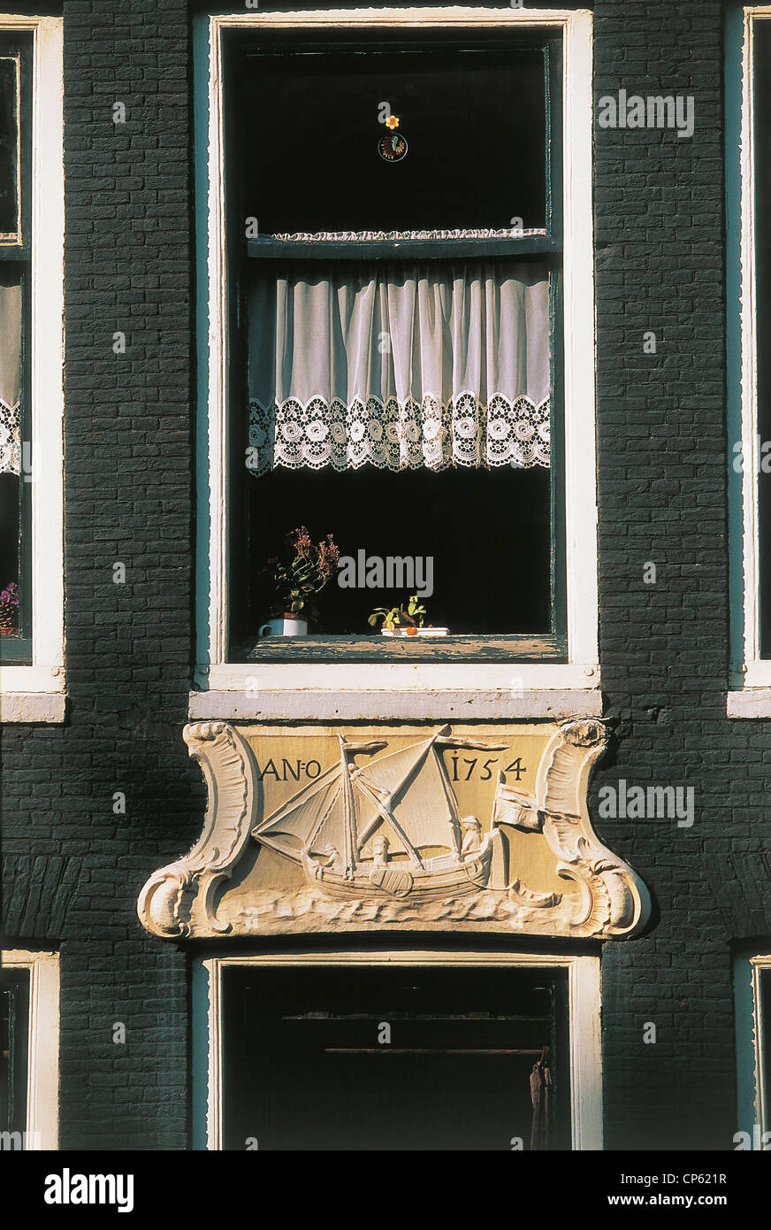 Netherlands - Amsterdam. Detail of a window of a house Stock Photo - Alamy