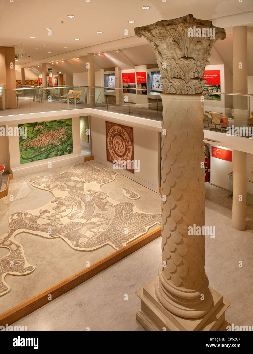 Inside the Roman Corinium museum in Cirencester, England Stock Photo ...