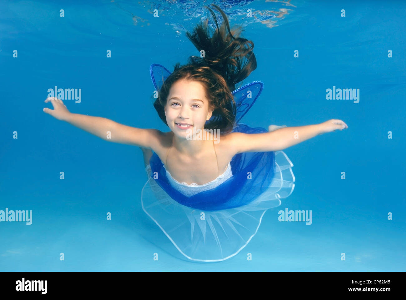 Girl Underwater Hair