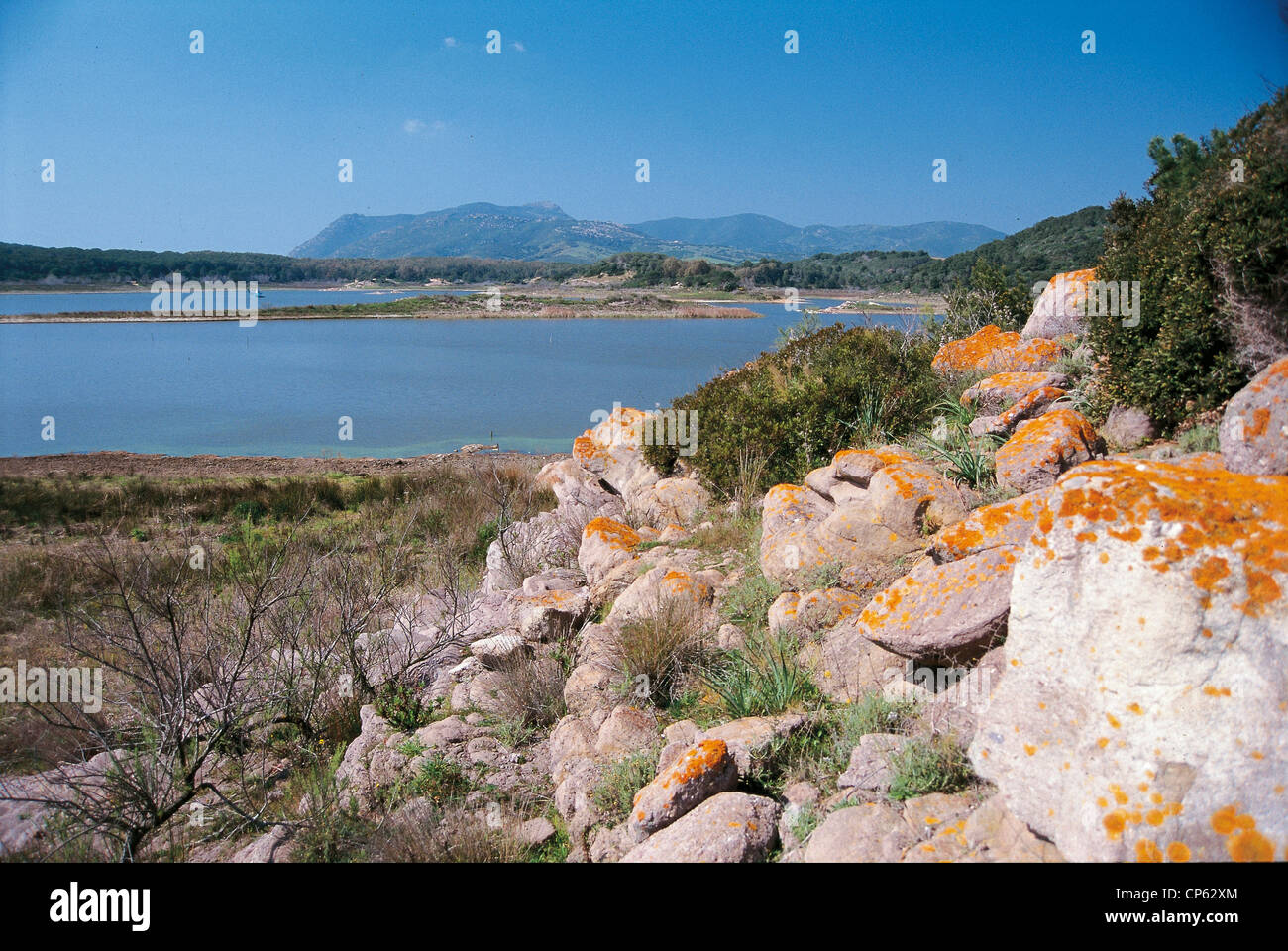 Sardinia - Nurre (Ss). Lake Baratz Stock Photo - Alamy