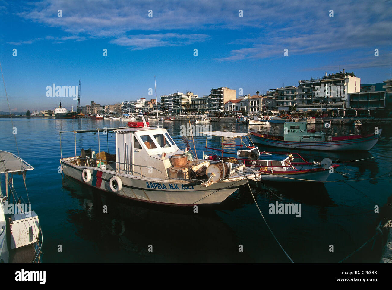Greece - Messinia - Kalamata, moored boats Stock Photo - Alamy
