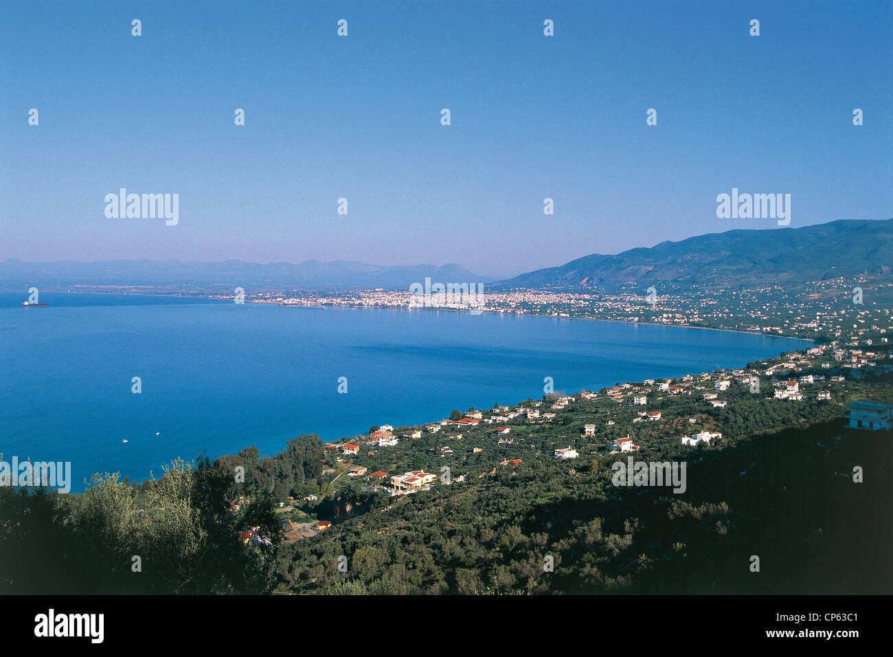 Greece - Messinia - Kalamata, view of the coast and up area Stock Photo ...