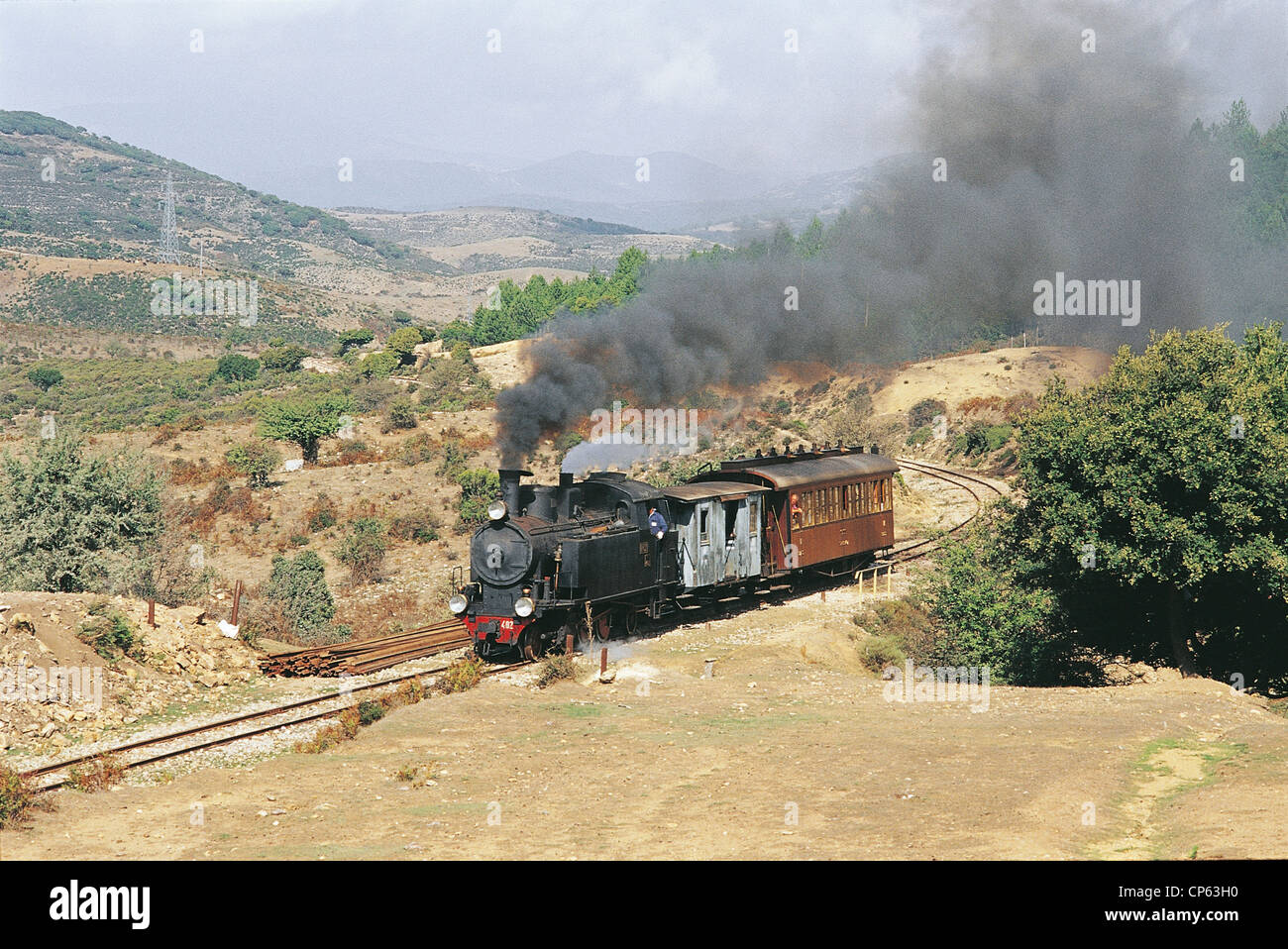 Italian Railways, the twentieth century - Green Train of Sardinia Stock ...