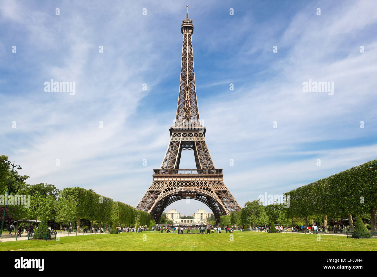 Eiffel Tower, tourist attraction in Paris Stock Photo - Alamy