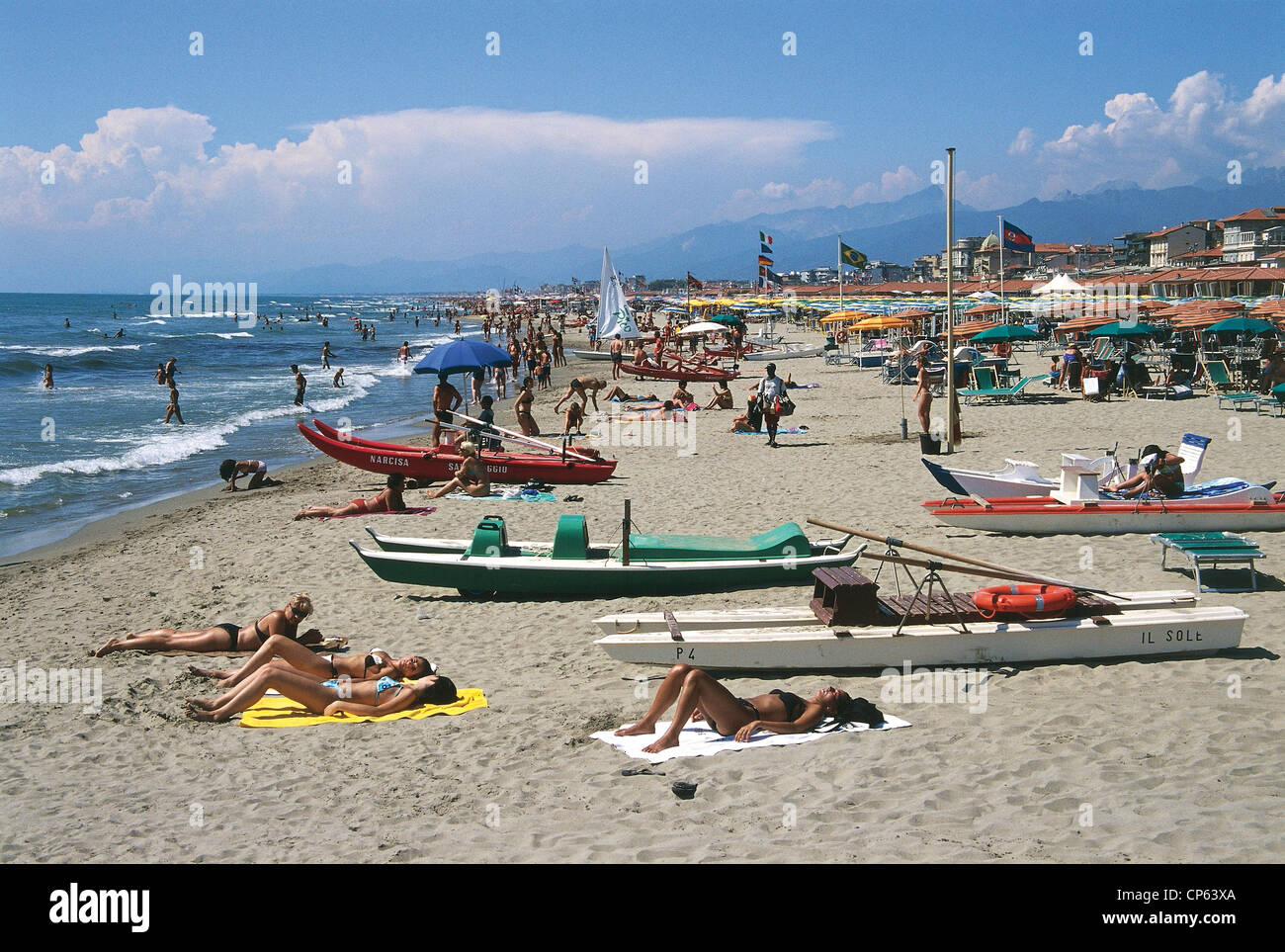 Tuscany - Versilia - Viareggio beach Stock Photo - Alamy