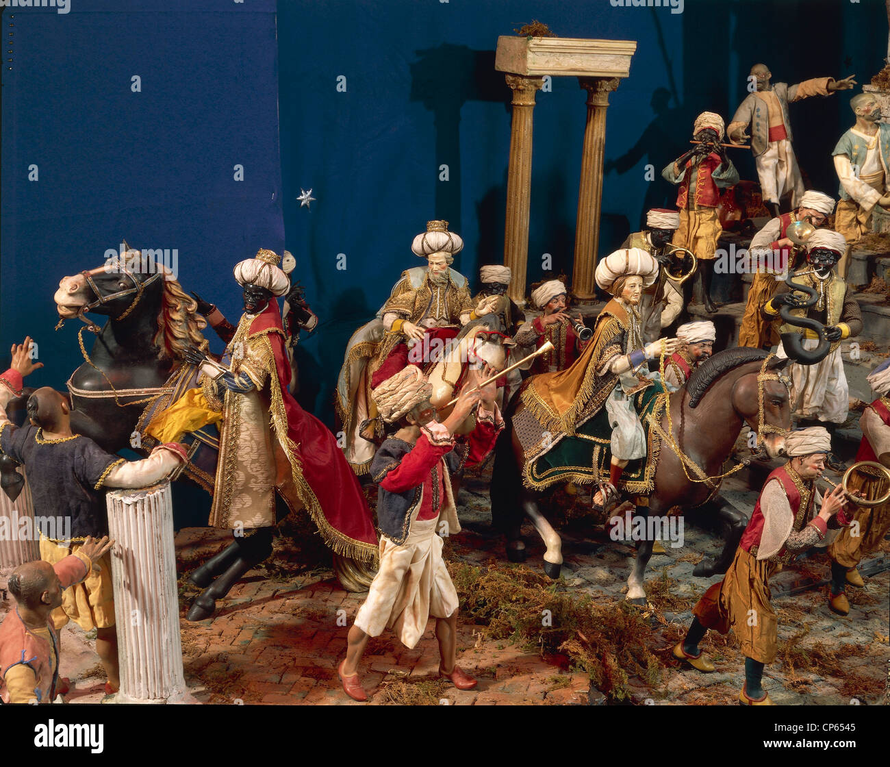 XVII Ibero-CENTURY SPAIN CRIB NAPOLETANO THE ARRIVAL OF THE MAGI ...
