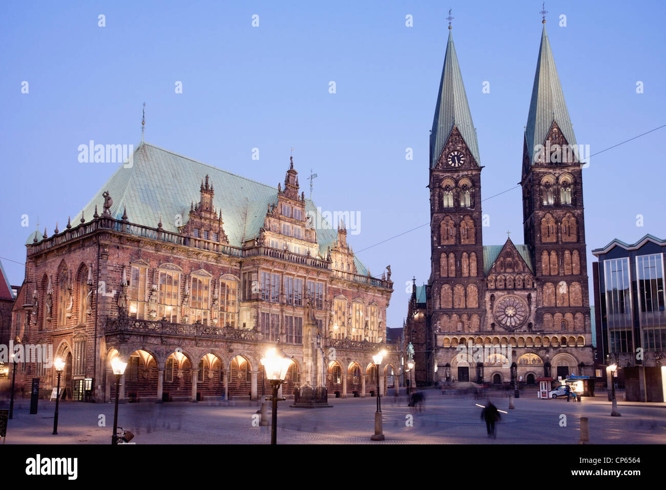 Germany, Bremen, View of town hall at market square Stock Photo - Alamy