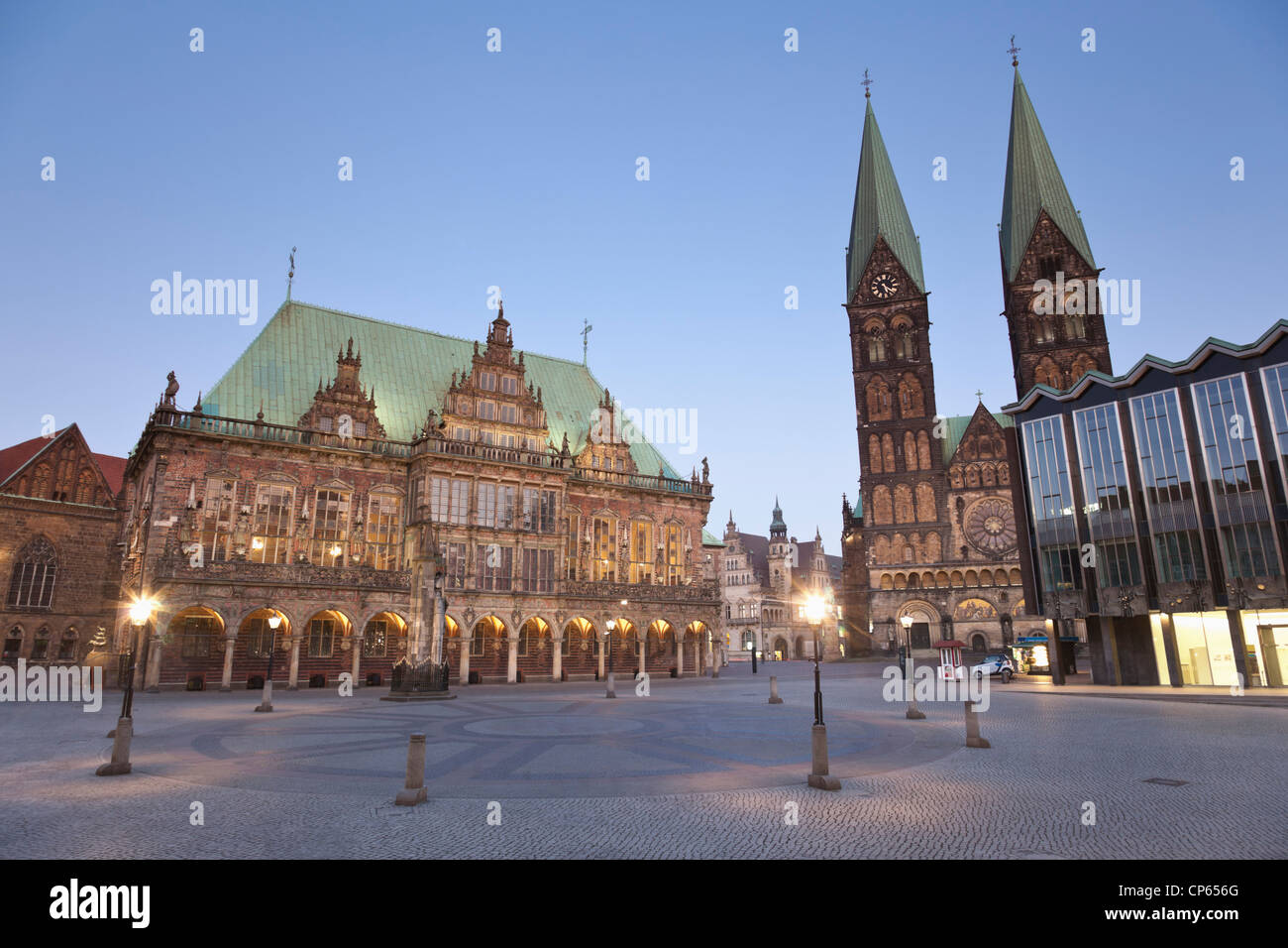 Germany, Bremen, View of town hall at market square Stock Photo - Alamy
