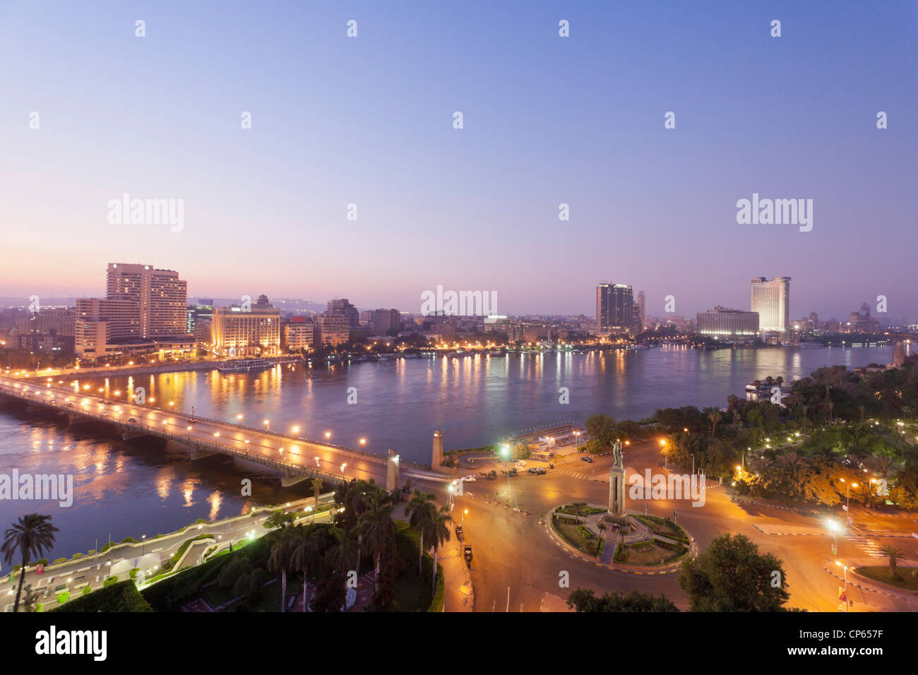 Egypt, Cairo, View of bridge with River Nile Stock Photo - Alamy
