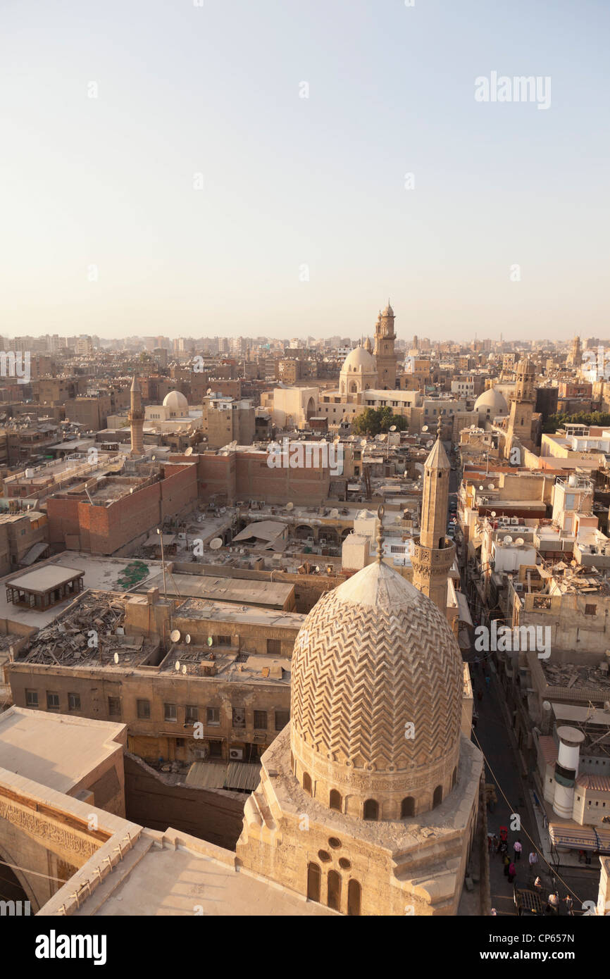 Egypt, Cairo, View of mosque with old town Stock Photo - Alamy