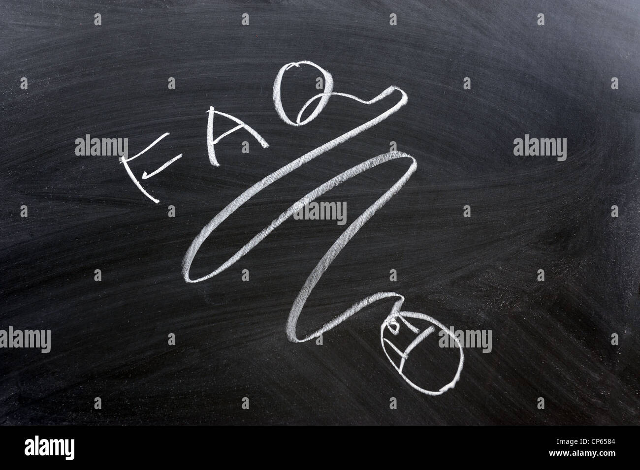 FAQ word and mouse drawn on chalkboard Stock Photo - Alamy
