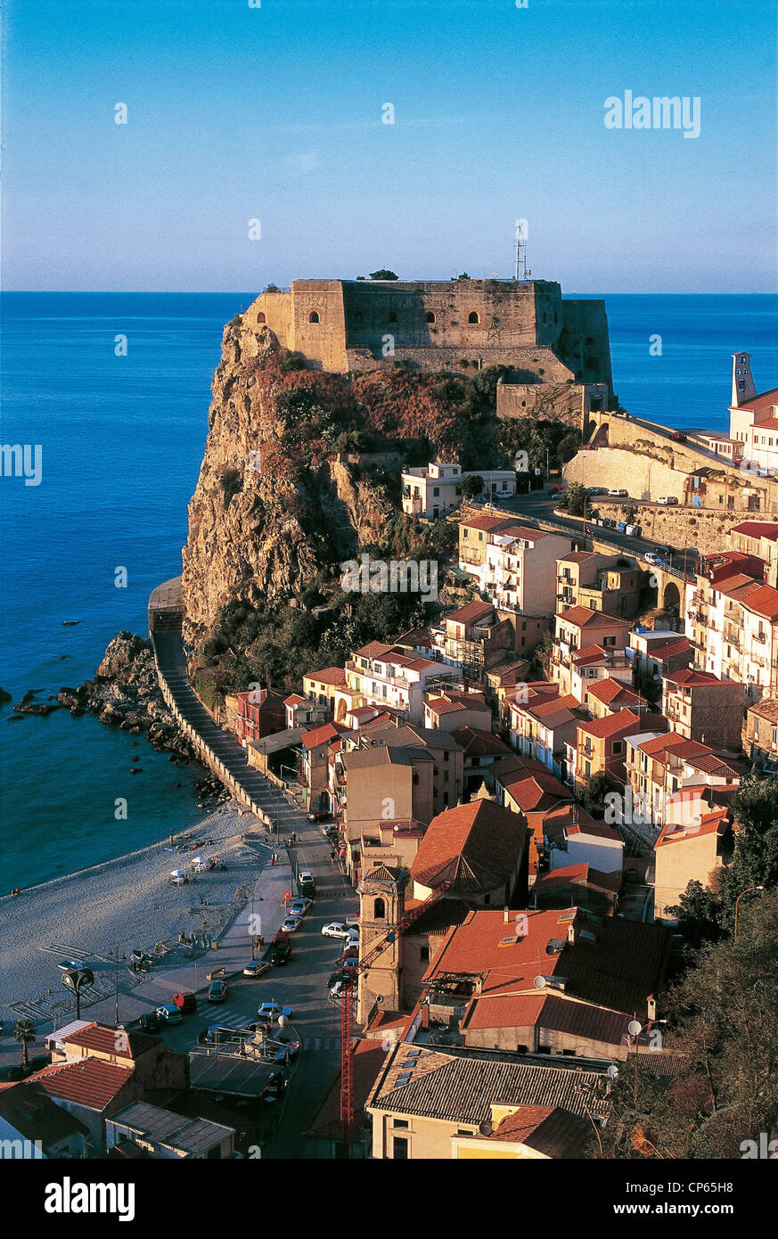 CALABRIA AND Scilla Ruffo Castle Stock Photo - Alamy