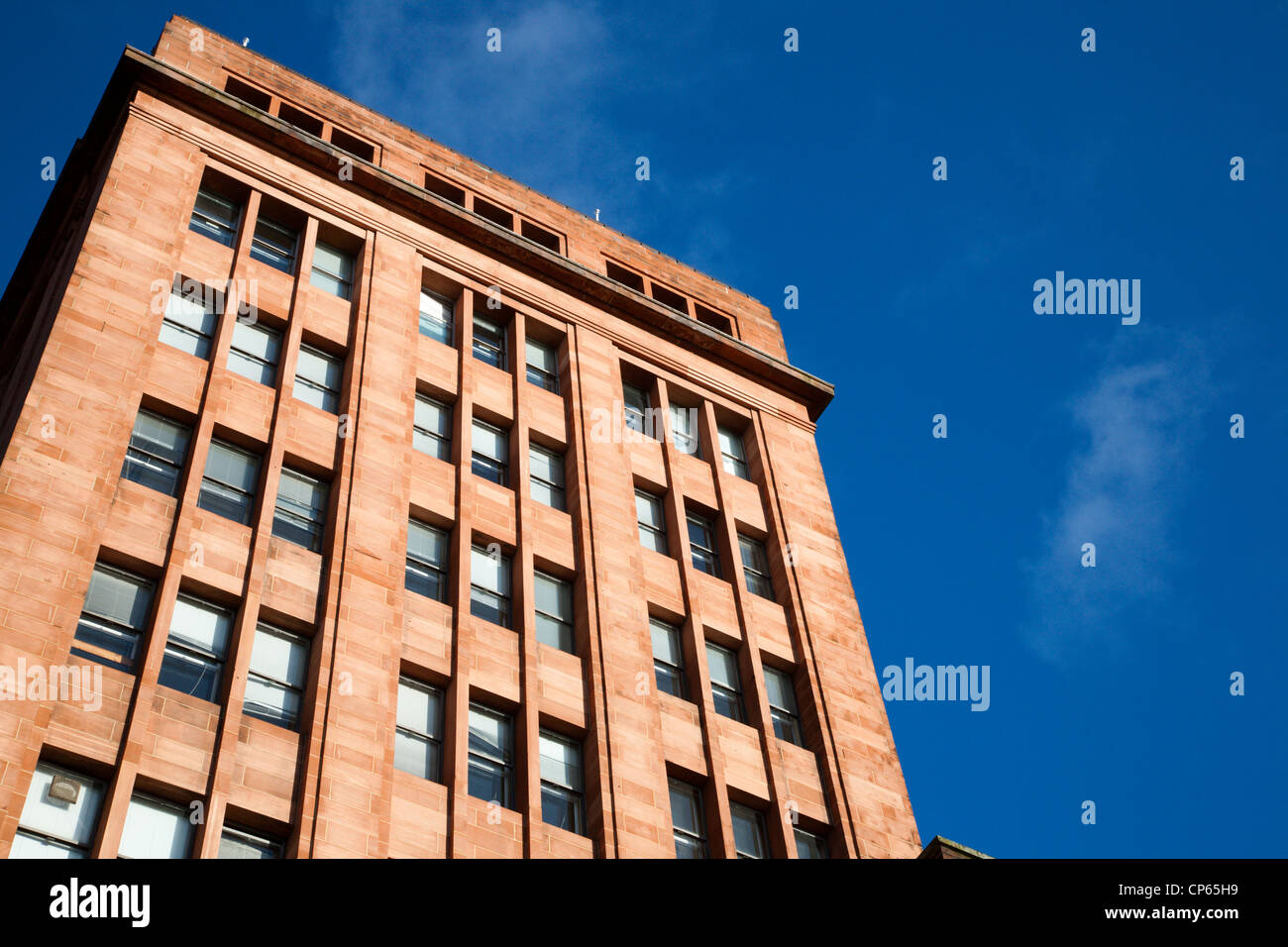 Striking Red Architecture in Dundee City Centre Dundee Scotland Stock ...