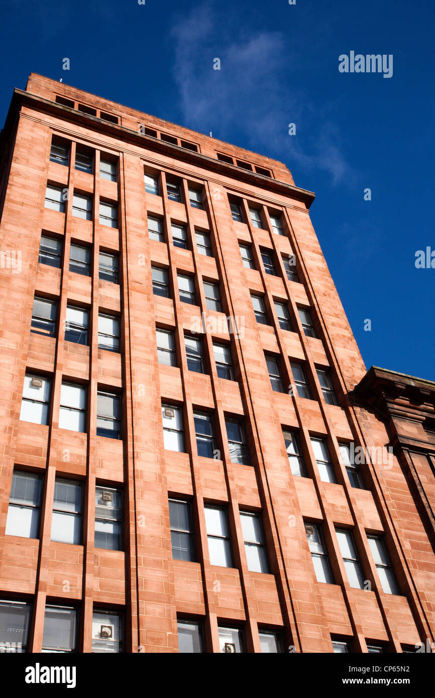 Striking Red Architecture in Dundee City Centre Dundee Scotland Stock ...