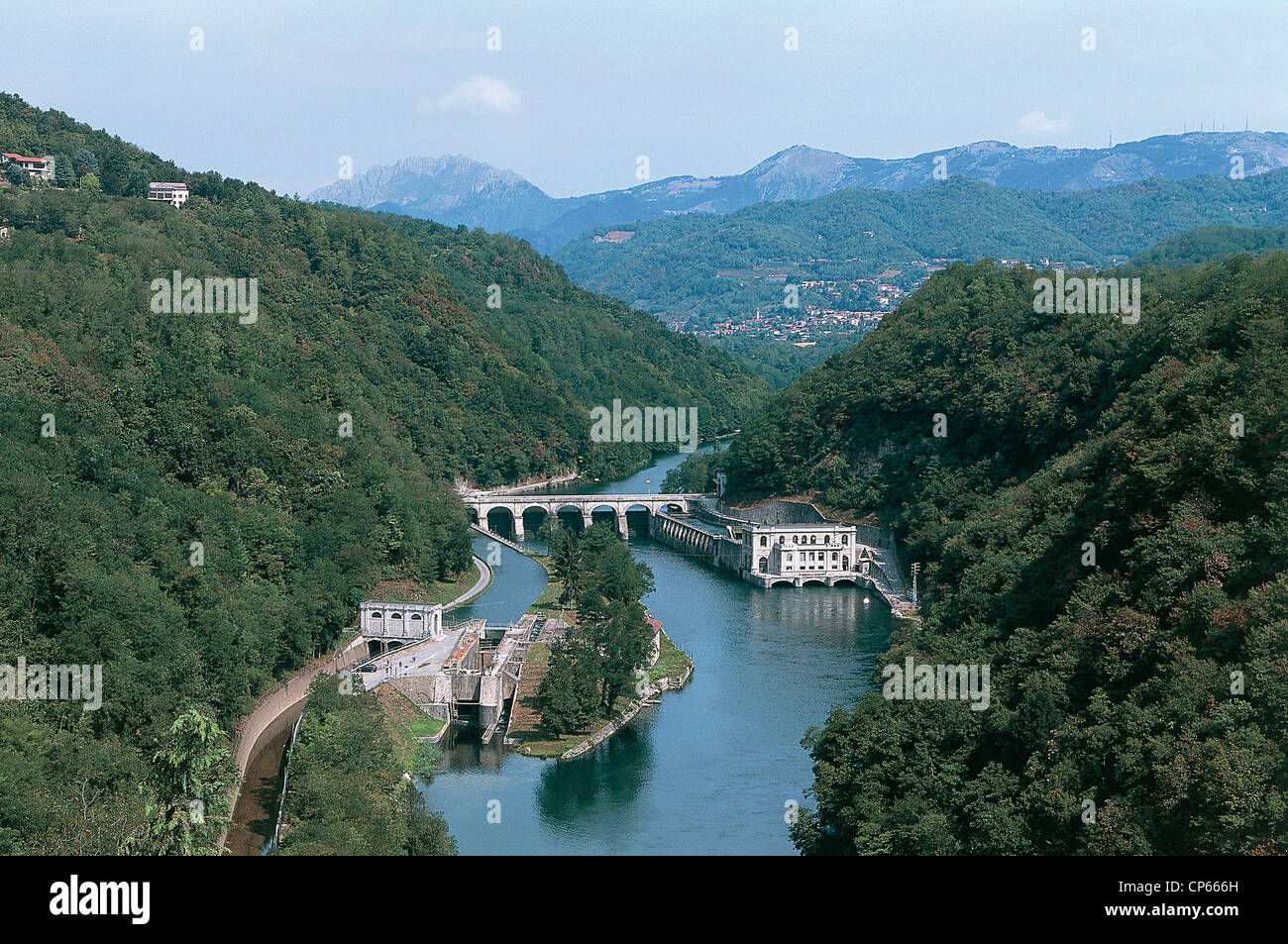 Lombardia - Paderno d'Adda (LC). Hydroelectric Stock Photo - Alamy