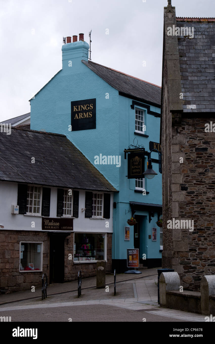 Street scene in Okehampton Devon Stock Photo - Alamy